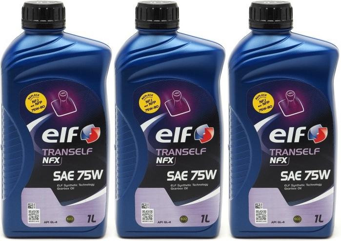 Elf Tranself NFX 75W Schaltgetriebeöl (Nachfolger von NFP/NFJ) 3x 1l ...