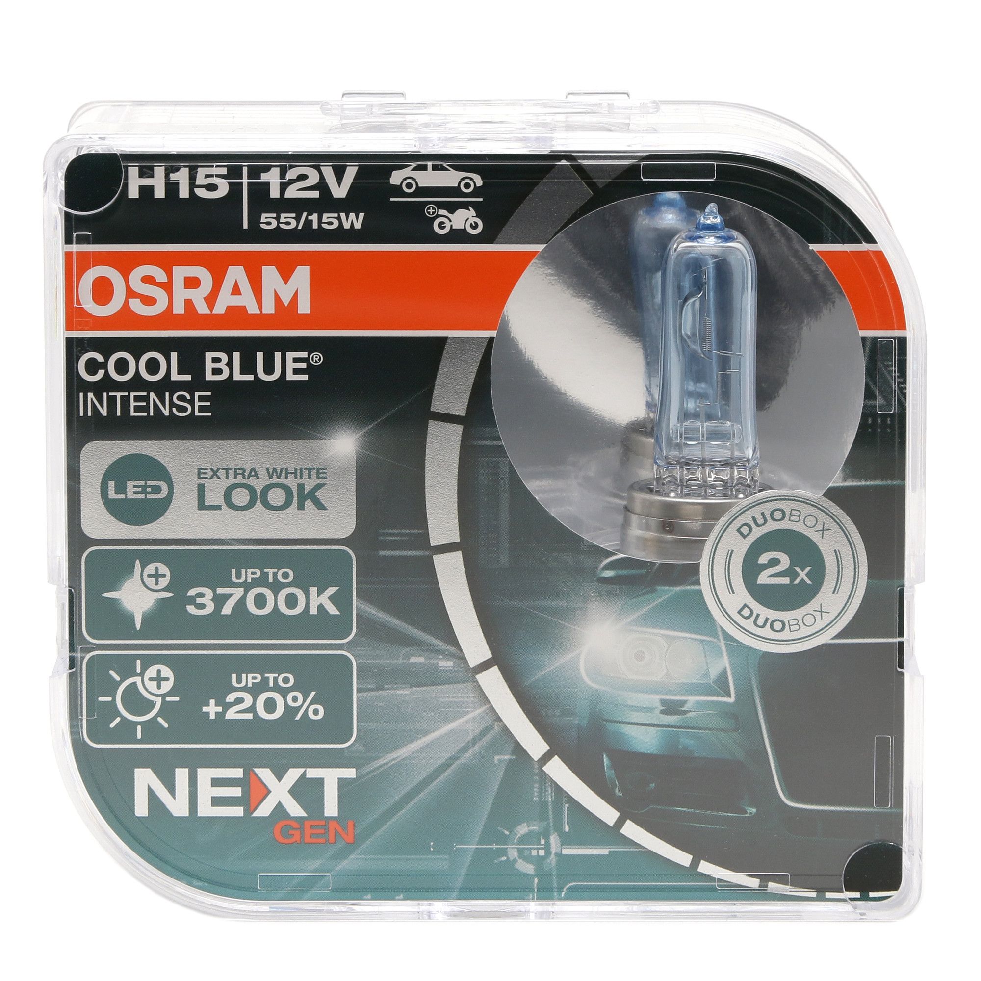 Osram Glühlampe H15 12V 15/55W PGJ23t-1 Cool Blue INTENSE NextGen ...
